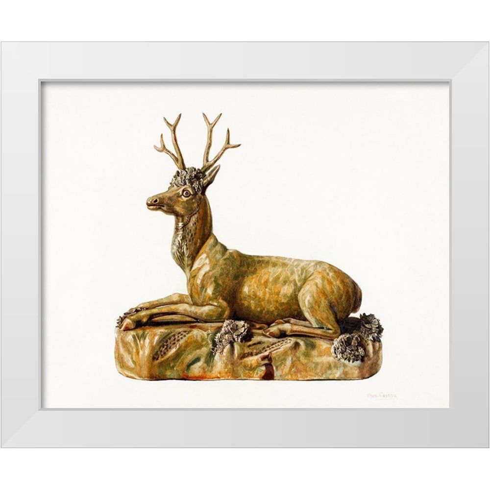 Caseau Charles 32x26 White Modern Wood Framed Museum Art Print Titled ...