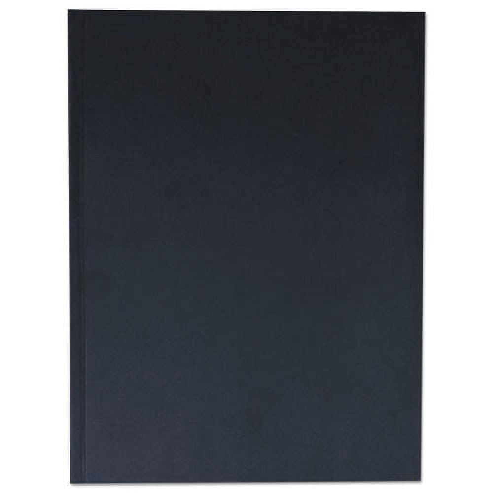 Casebound Hardcover Notebook, 1 Subject, Wide/Legal Rule, Black Cover ...