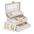 Casegrace Heart Shaped Lock Jewelry Box With Sync Open/Close Drawer ...