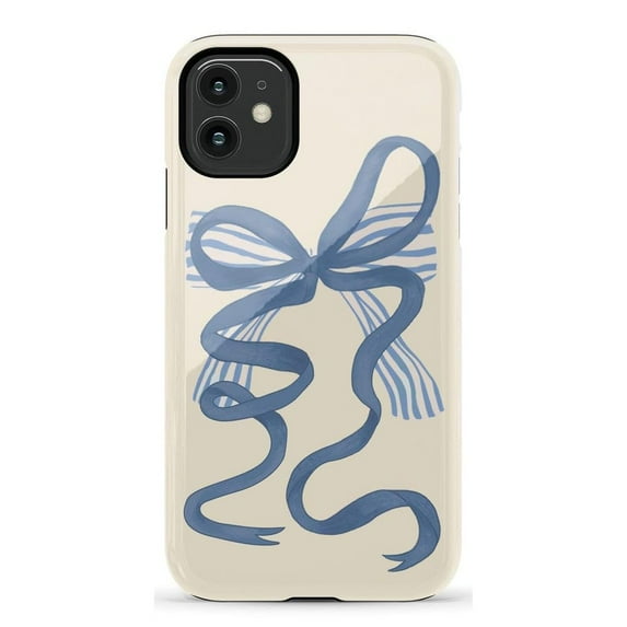 Casely iPhone 11 Case | Heartstrings | Blue Bow | Essential Slim Dual ...