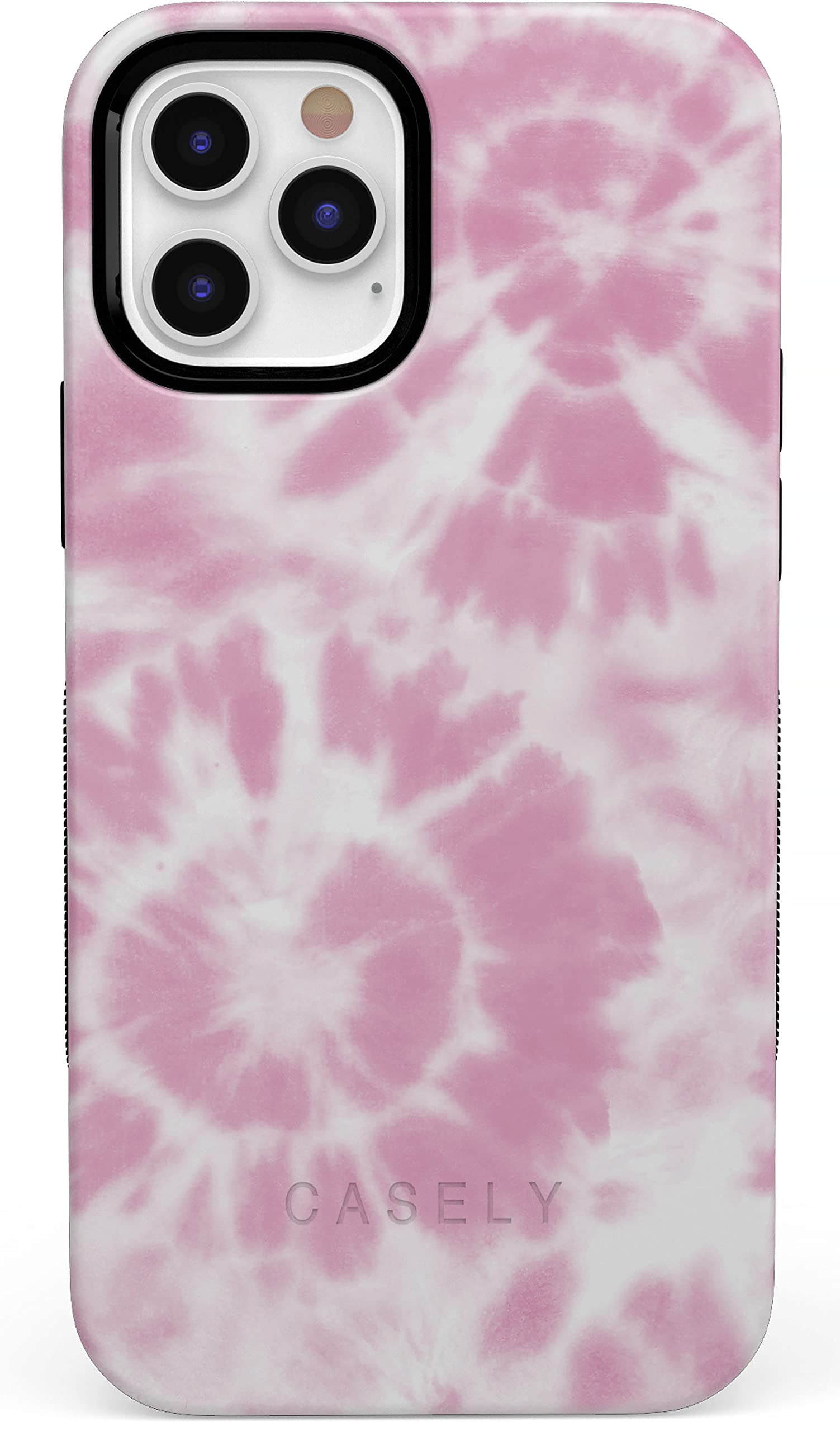 Casely iPhone 12 Pro Max Case | Down for Whatever | Light Pink Tie Dye ...