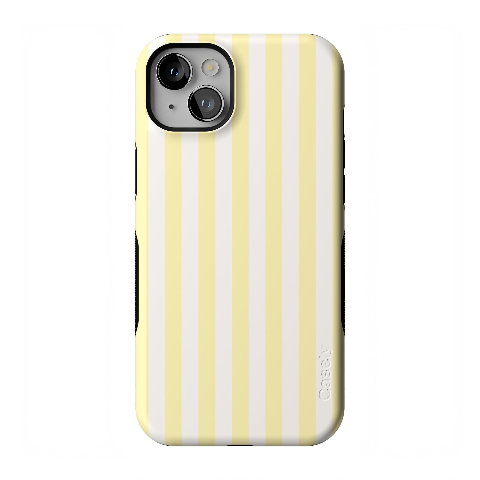 Casely iPhone 14 Case | Yellow Stripes | Sunday Best | Compatible with MagSafe | Bold Protective ...