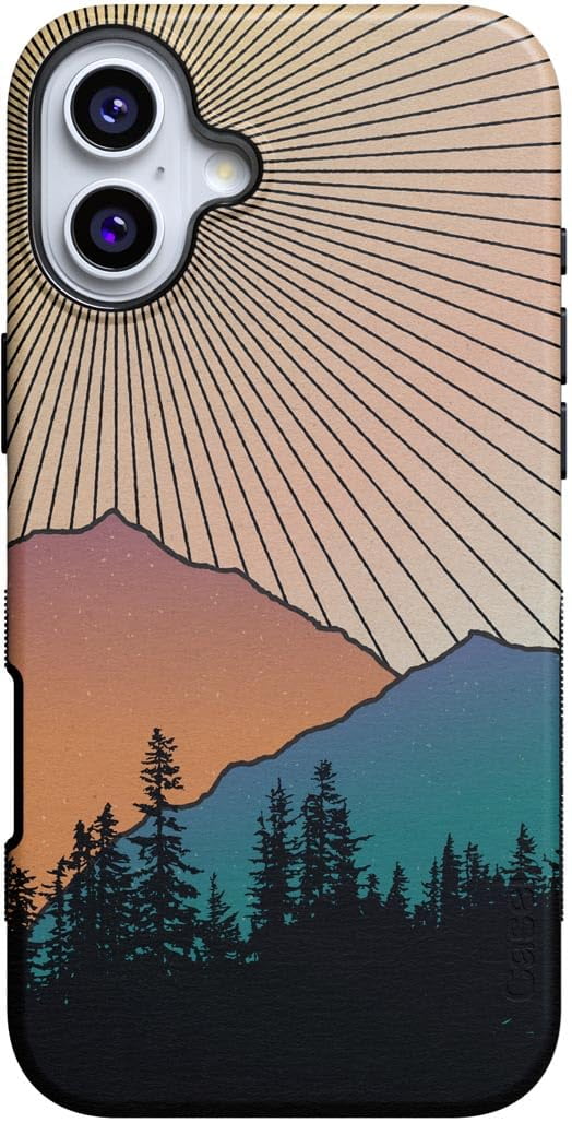 Casely iPhone 16 Case | Golden Hour | Mountain Sunset | Compatible with ...