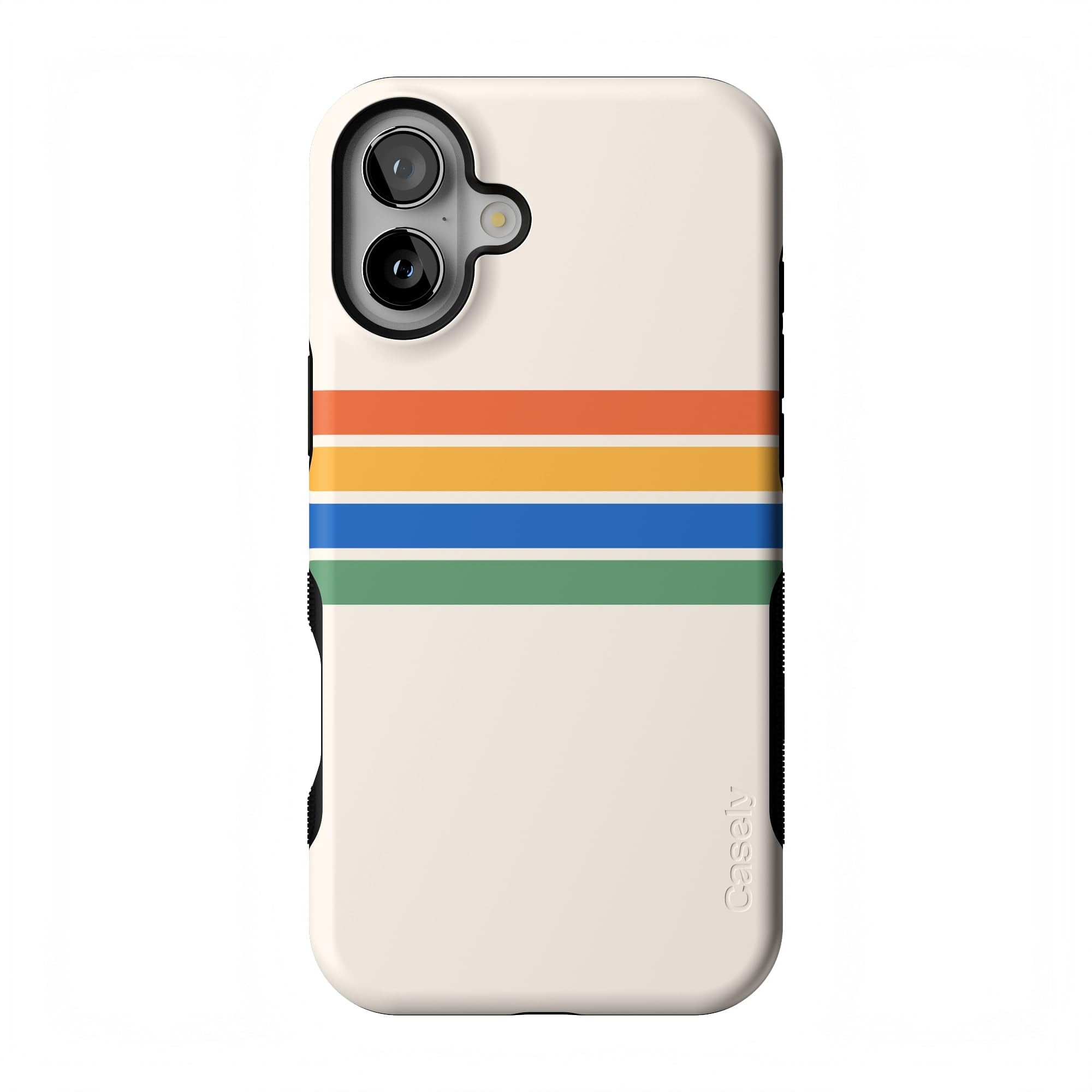 Casely iPhone 16 Plus Case | Totally Groovy | Rainbow Stripes Color Block | Compatible with ...