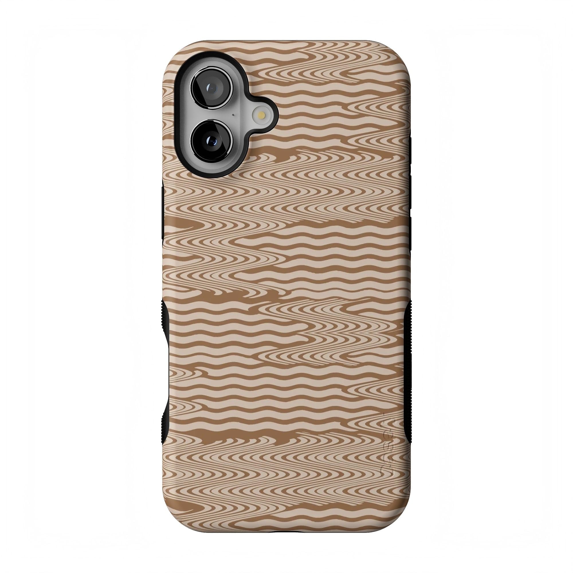 Casely iPhone 16 Case | Mocha Ripple | Brown Waves | Compatible with ...