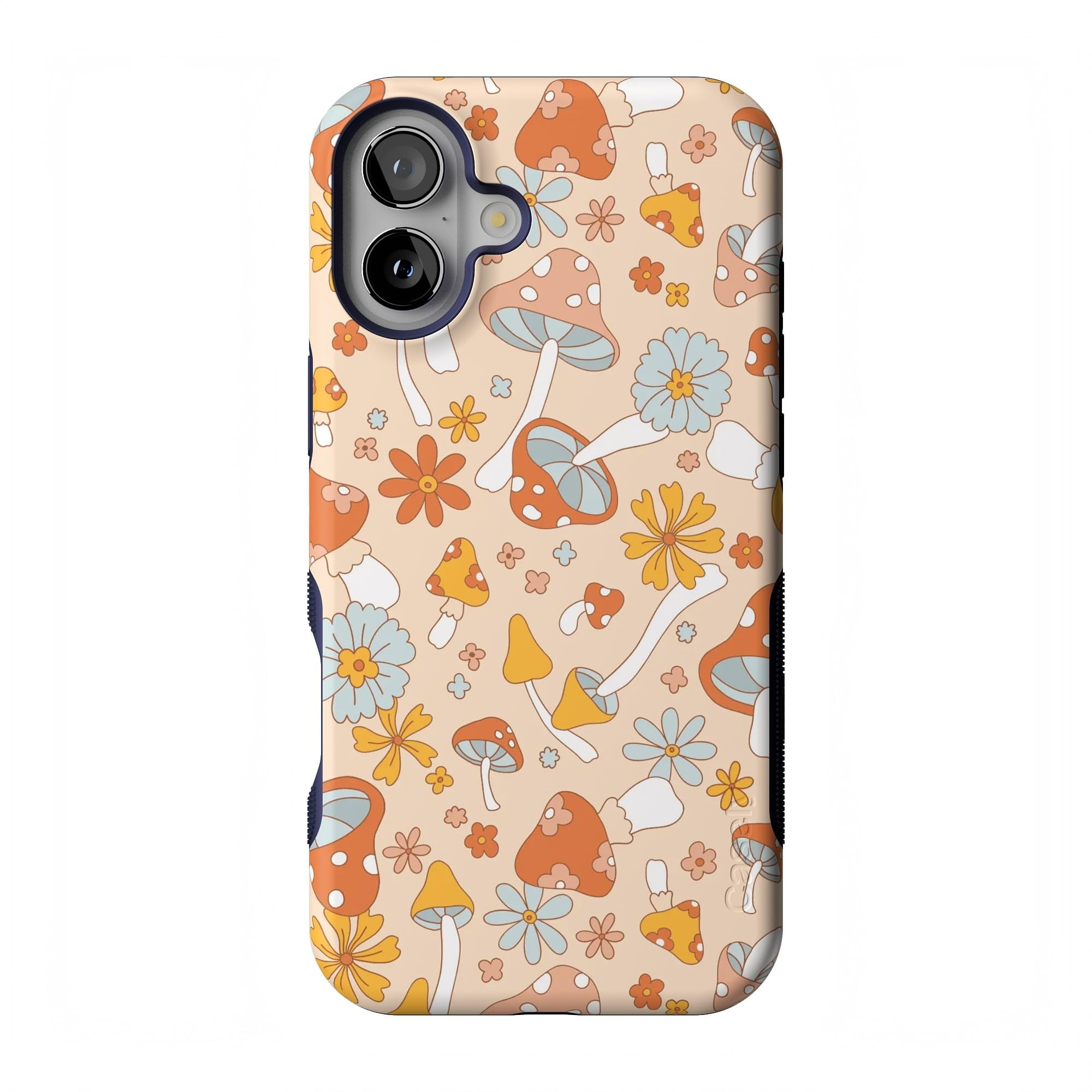 Casely iPhone 16 Case | Mushroom Magic | Retro Floral | Compatible with ...