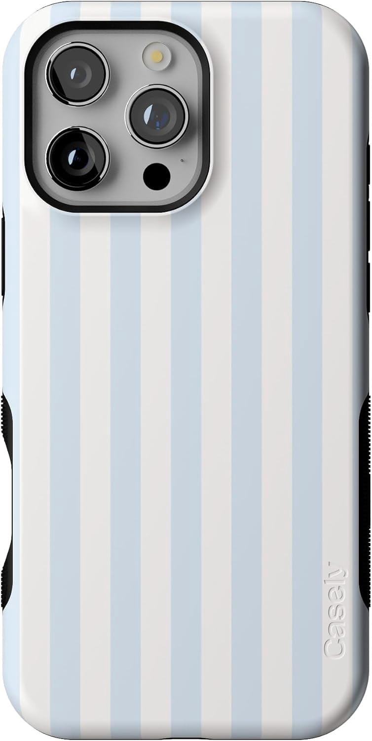 Casely iPhone 16 Pro Max Case | Blue Stripes | Sunday Best | Compatible ...