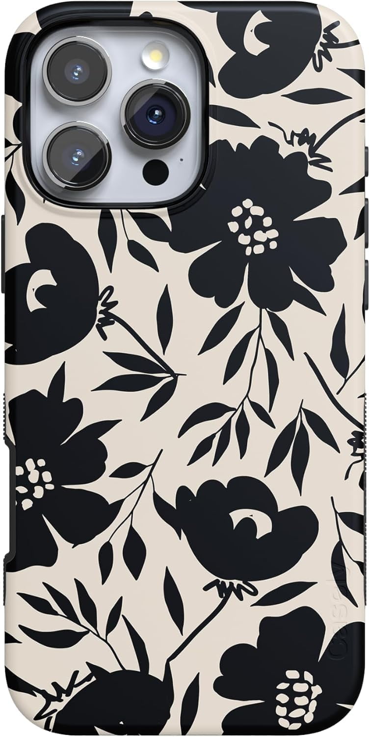 Casely iPhone 16 Pro Max Case | Dark Fantasy | Contrast Floral | Compatible with MagSafe | Bold ...