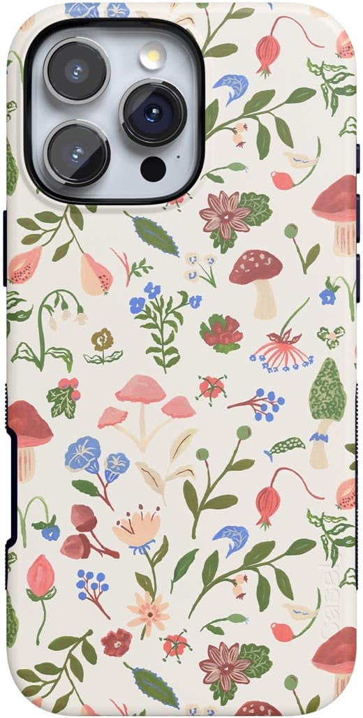 Casely iPhone 16 Pro Max Case | Garden Party | Mushroom Floral Case Floral iPhone Cases | Bold ...