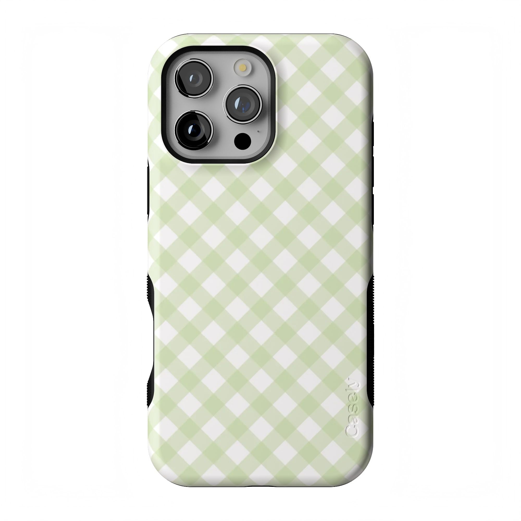 Casely iPhone 16 Pro Max Case | Mint Lattice | Sunday Best | Green Gingham | Compatible with ...