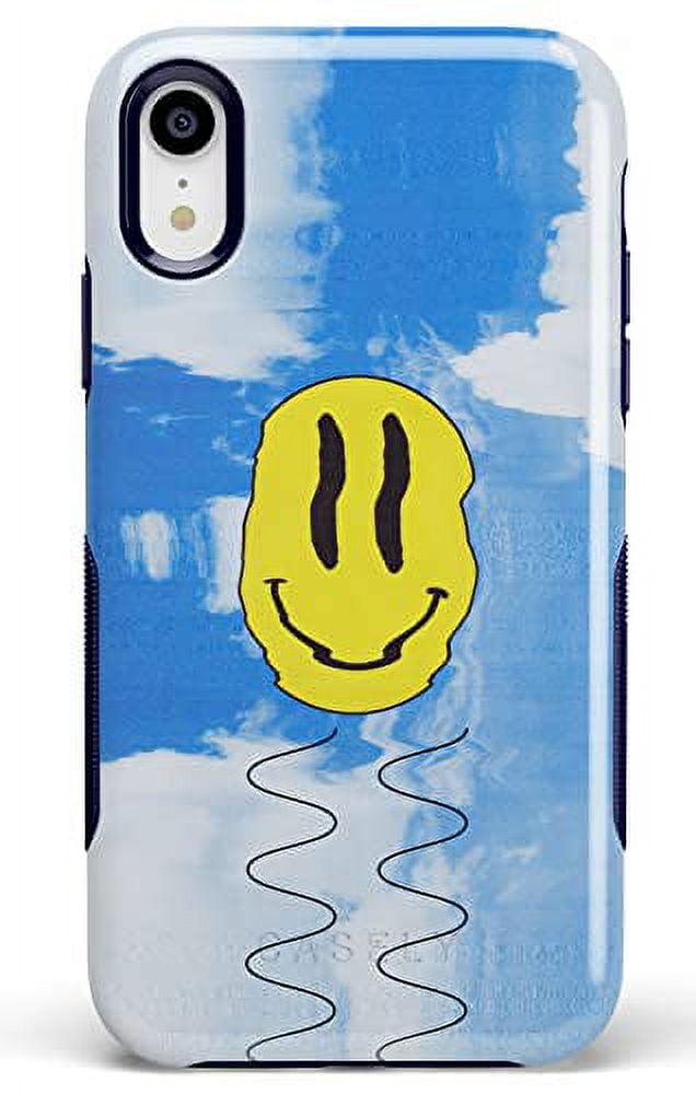 Casely iPhone XR Phone Case | On Cloud Nine | Glitch Smiley Face Case ...