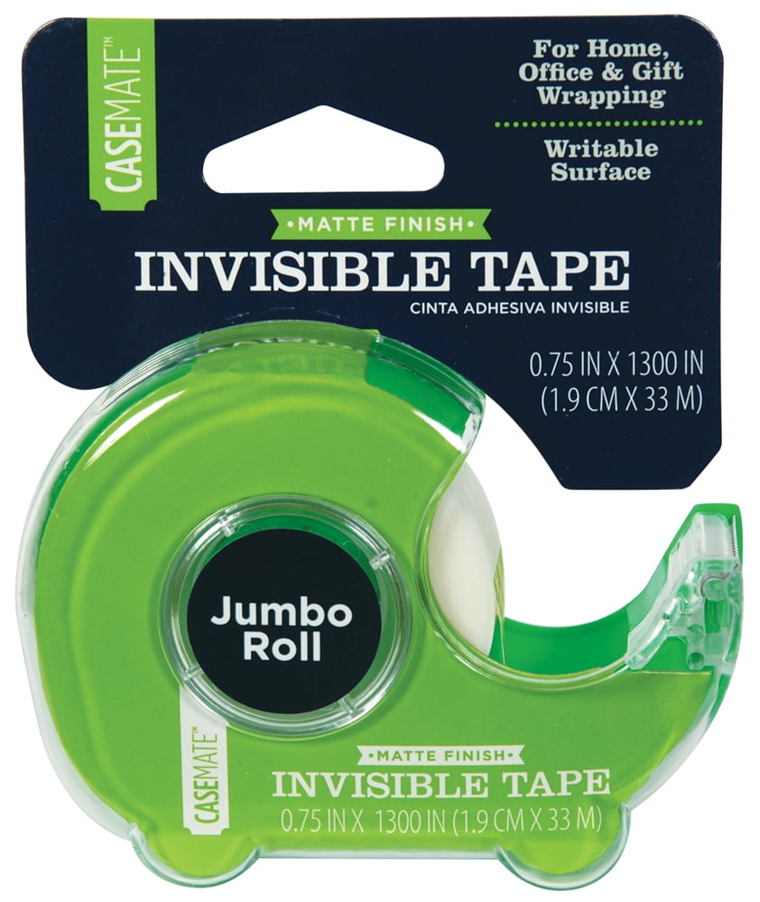 Casemate Invisible Tape on a handheld combo cut dispenser, 3/4in x ...
