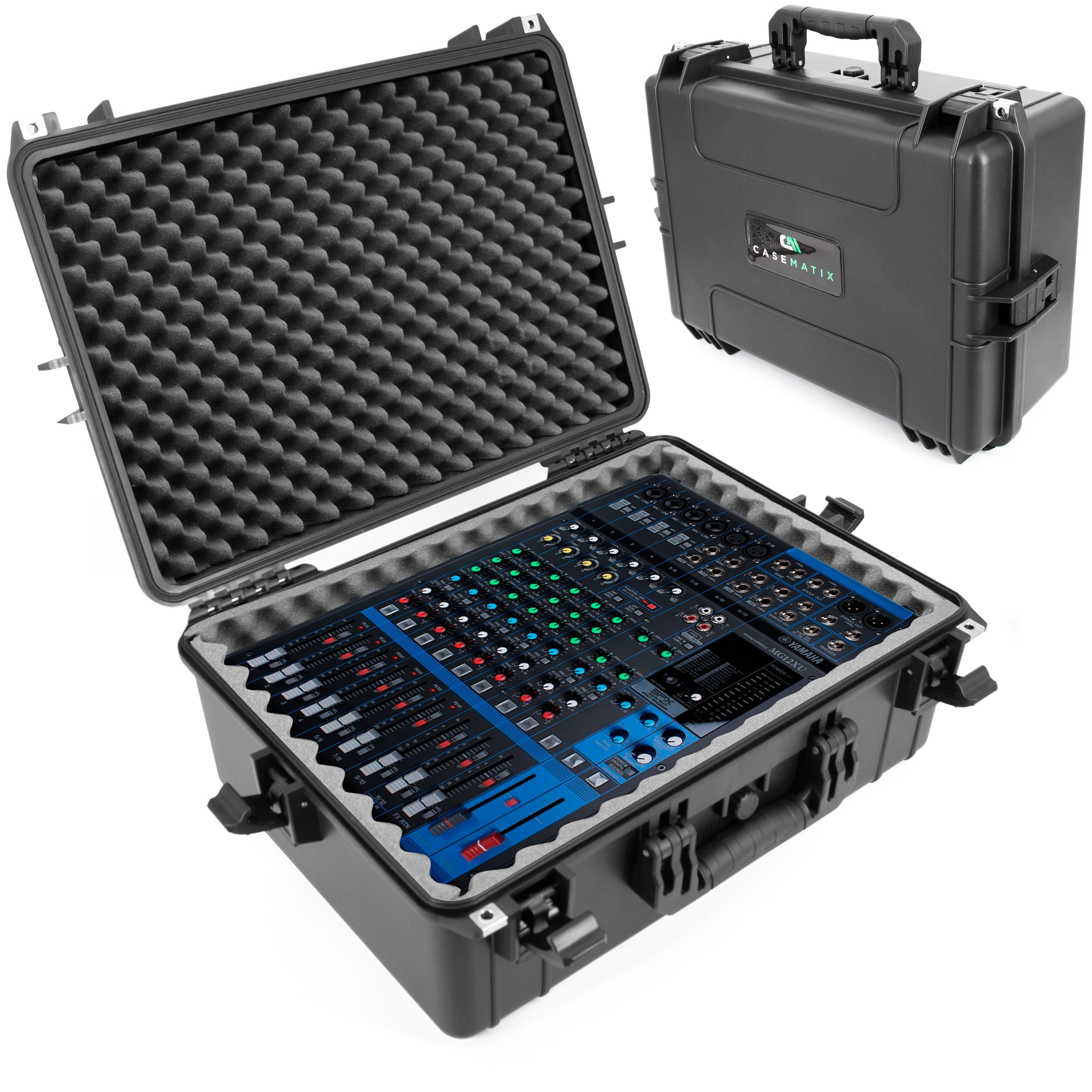 Casematix Waterproof Audio Mixer Case fits Yamaha MG12XU 12 Channel ...