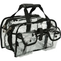 Clear PVC Travel Makeup Cosmetic Bag with 6 External Pockets and ...