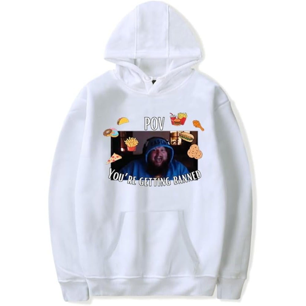 Caseoh Your're Getting Banned Hoodie unisex fashion casual long sleeved ...