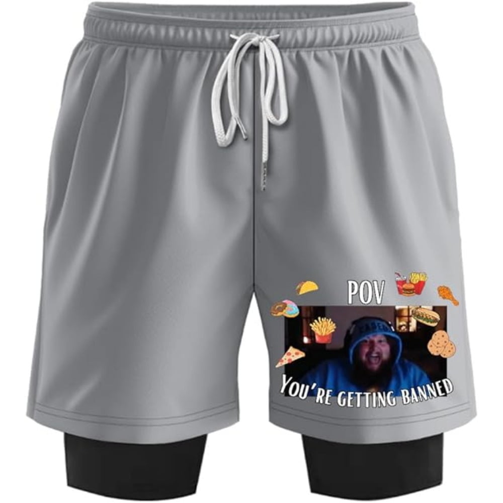 Caseoh Your're Getting Banned Sweatshorts Women Men Short Basketball ...