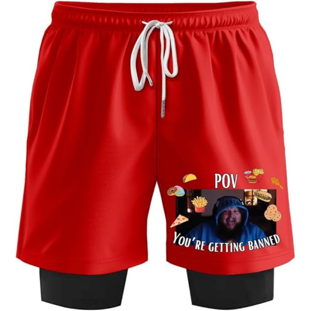Caseoh Your're Getting Banned Sweatshorts Women Men Short Basketball ...
