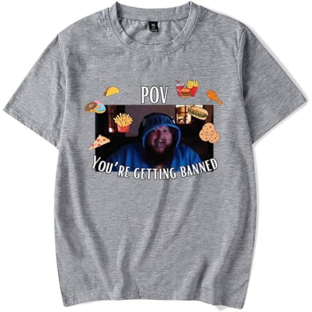 Caseoh Your're Getting Banned T-Shirt Women Men Short Sleeve Casual ...