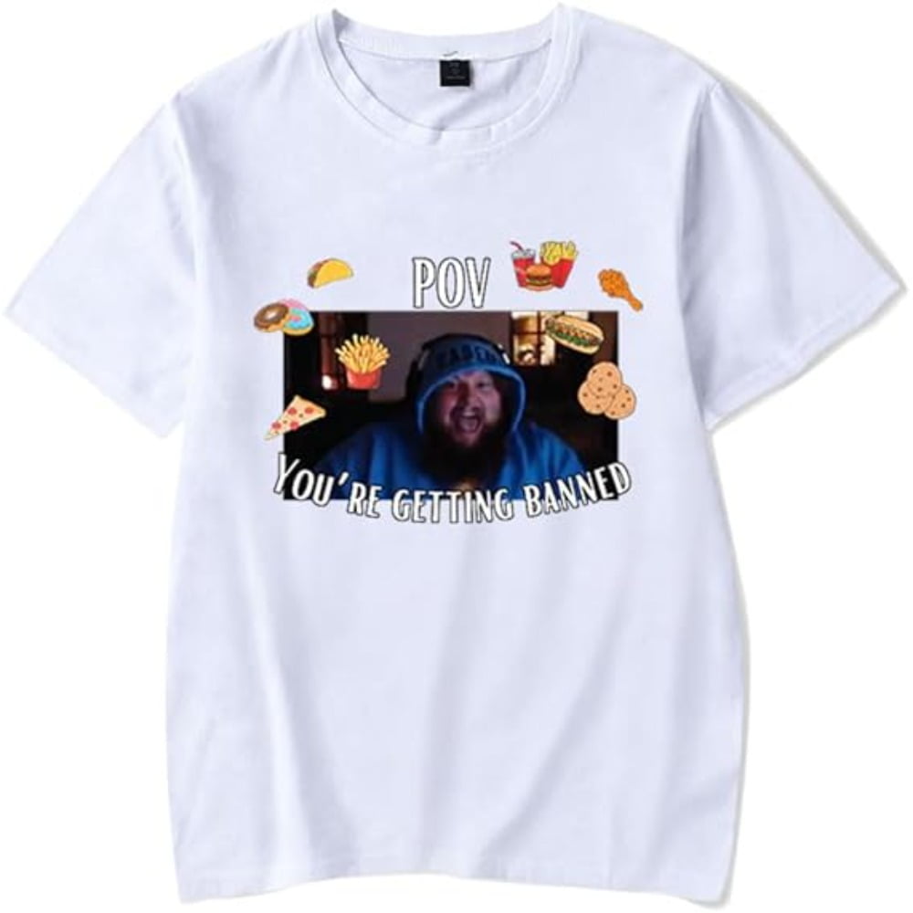 Caseoh Your're Getting Banned T-Shirt Women Men Short Sleeve Casual ...