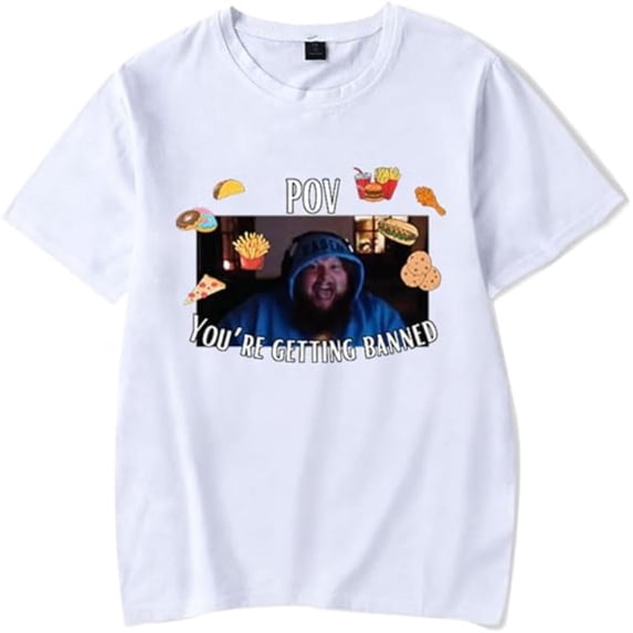 Caseoh Your're Getting Banned T-shirt Fashion Neutral Casual Versatile ...