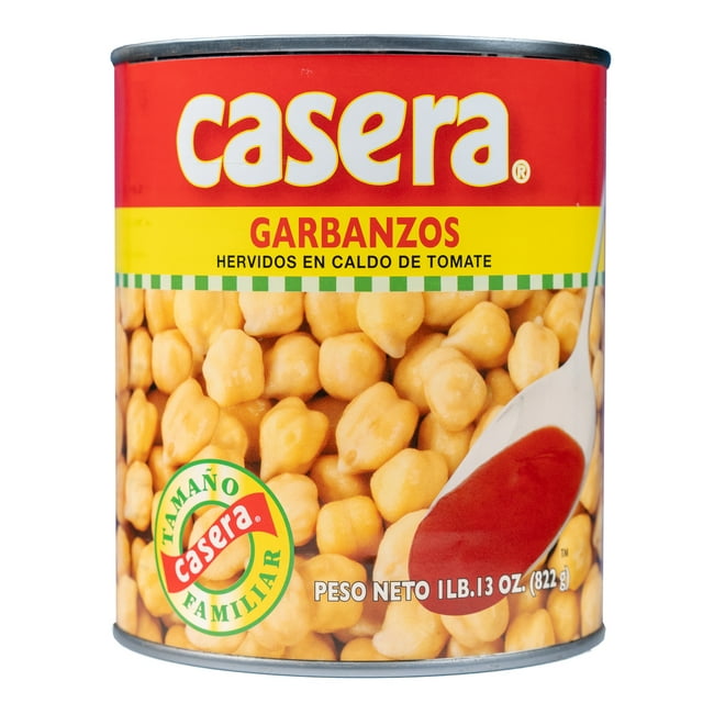Casera Chick Peas in Tomato Broth, Garbanzos, Easy Open 29 oz Canned ...