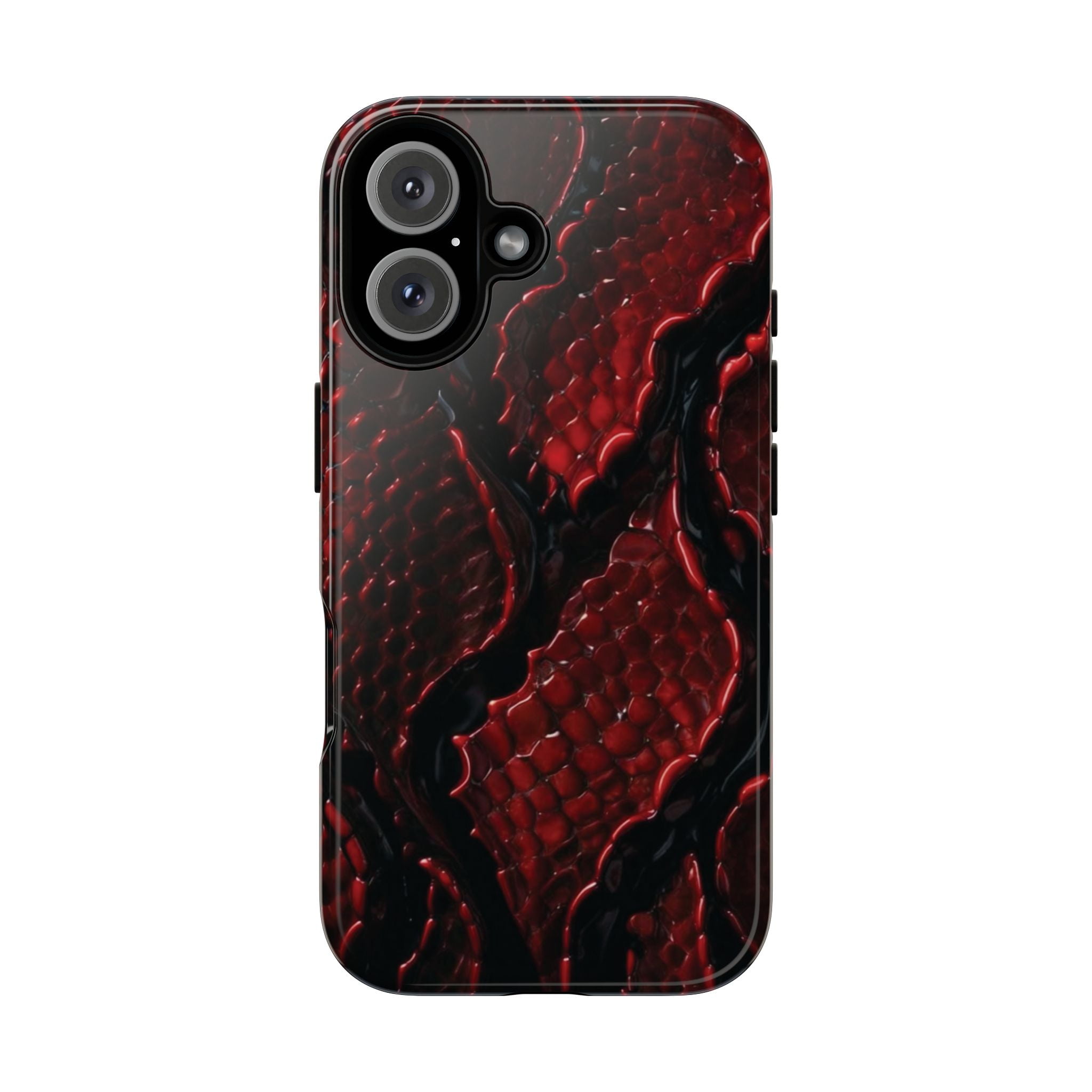Cases Cover, Red Ruby Snake Pattern Tough Phone Case – Dual-Layer 3D ...