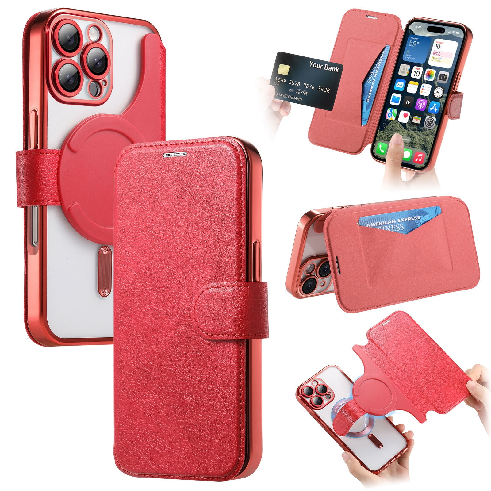 Cases for iPhone 13 Pro Max Case with Card Holder [Compatible with ...