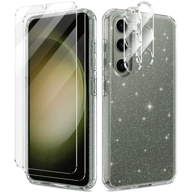 Casetego Crystal Clear Glitter for Samsung Galaxy S23 Plus Case,Heavy ...
