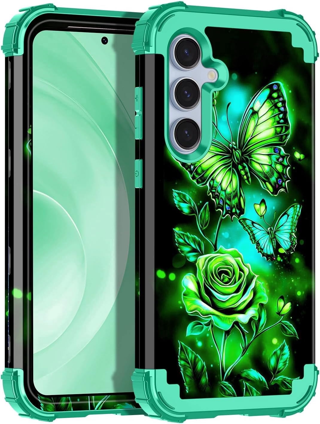 Casetego For Galaxy S24 FE 5G Case,Glow in The Dark Three Layer Heavy ...
