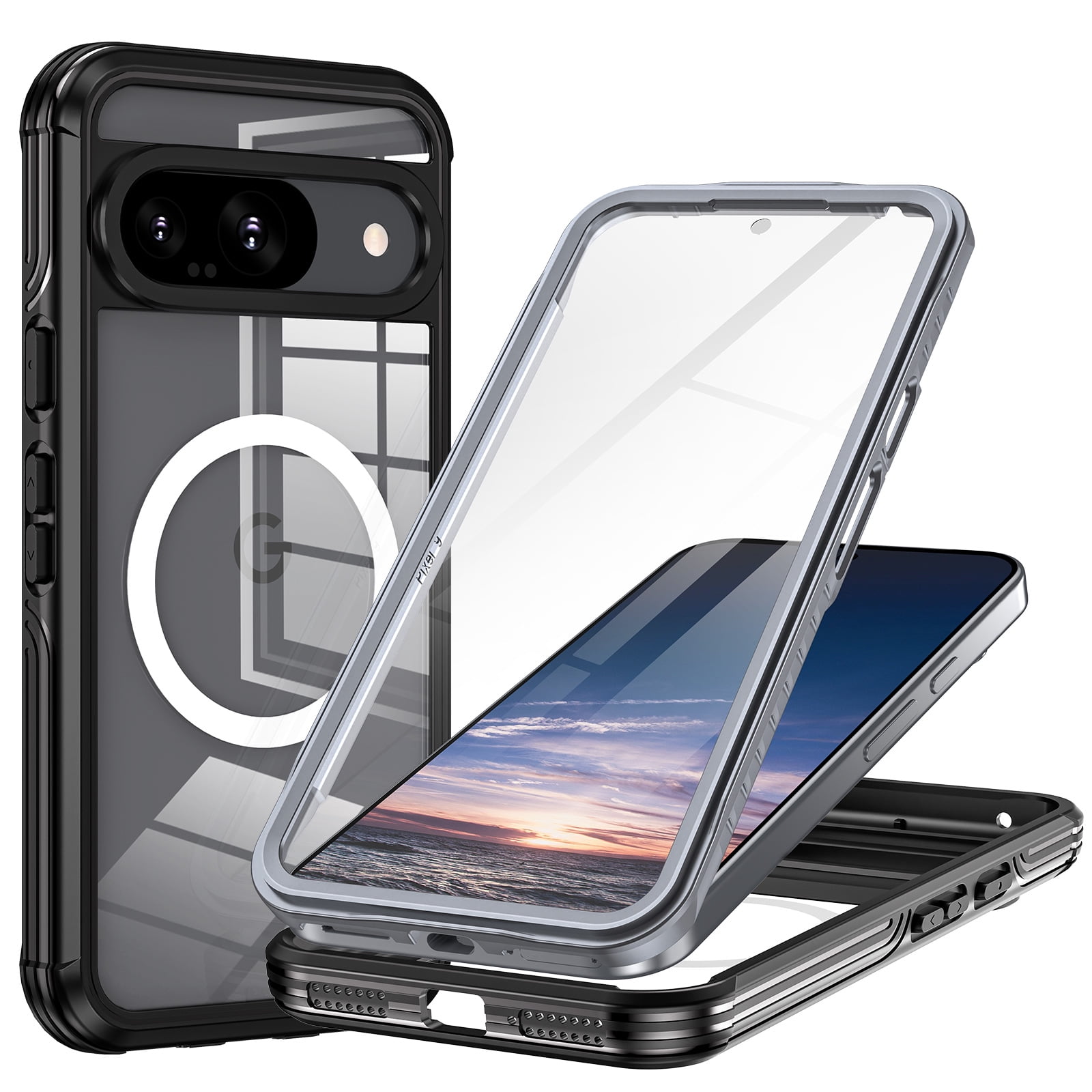 Casetego for Google Pixel 9/Google Pixel 9 Pro Case,Compatible with MagSafe Full Body Shockproof ...