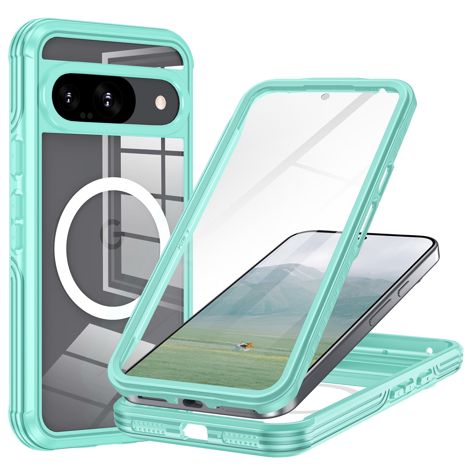 Casetego for Google Pixel 9/Google Pixel 9 Pro Case,Compatible with MagSafe Full Body Shockproof ...