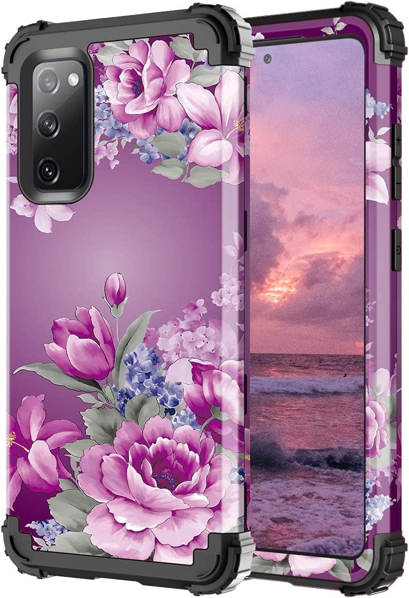 Casetego Phone Case for Samsung Galaxy S20 FE 5G Case, S20 Fan Edition 5G Case Floral Shockproof ...