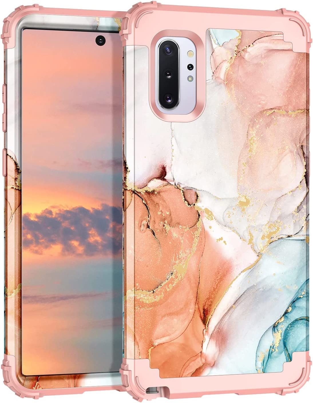 Casetego Samsung Galaxy Note 10 Plus 5G Case, 3 in 1 Hybrid, Shockproof ...