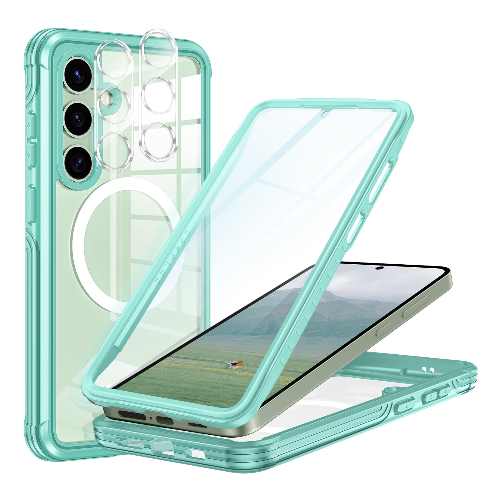 Casetego Rugged Cell Phone Case with Built-in Screen Protector for ...