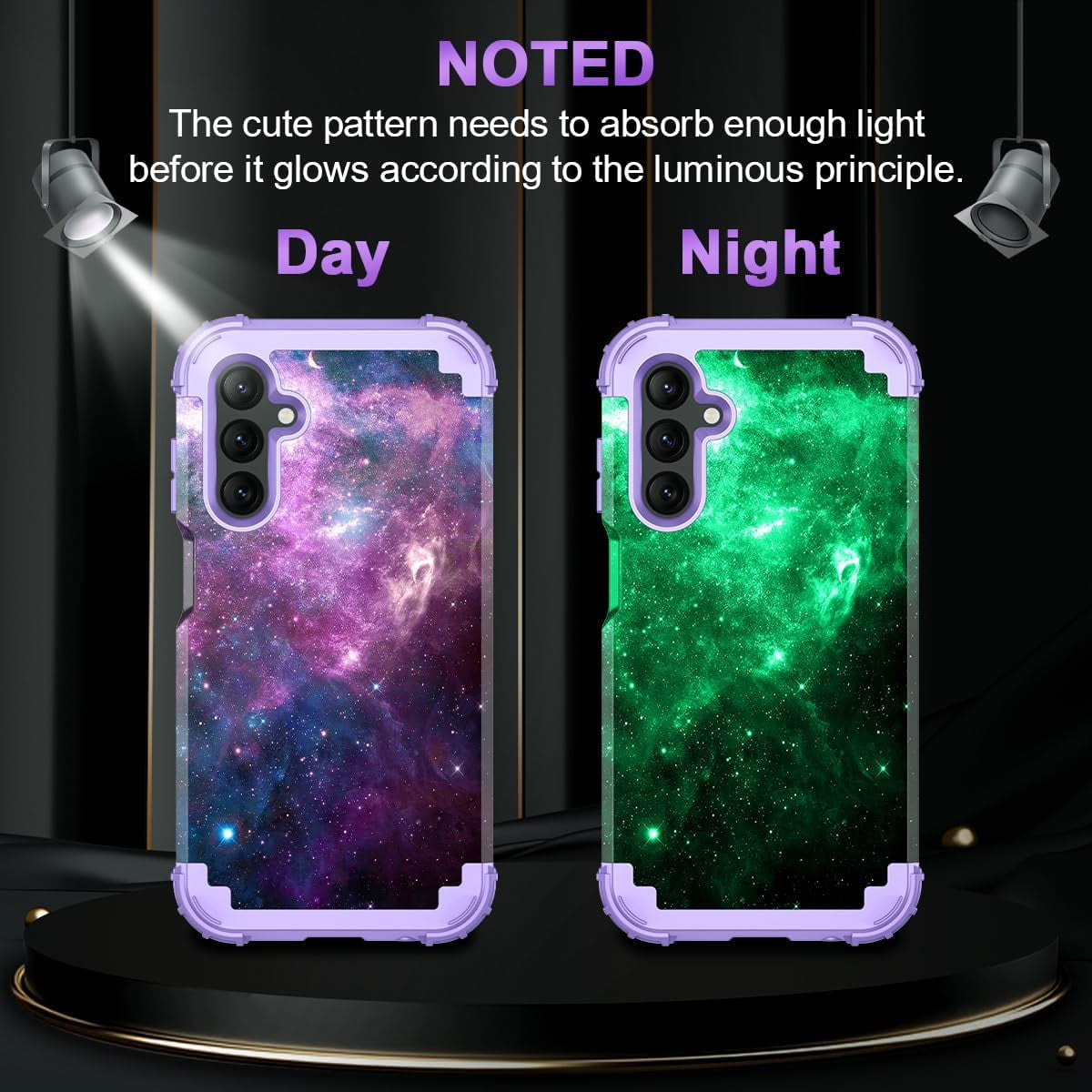 Casetego for Samsung Galaxy A15 5G Case,Glow in The Dark Three Layer ...