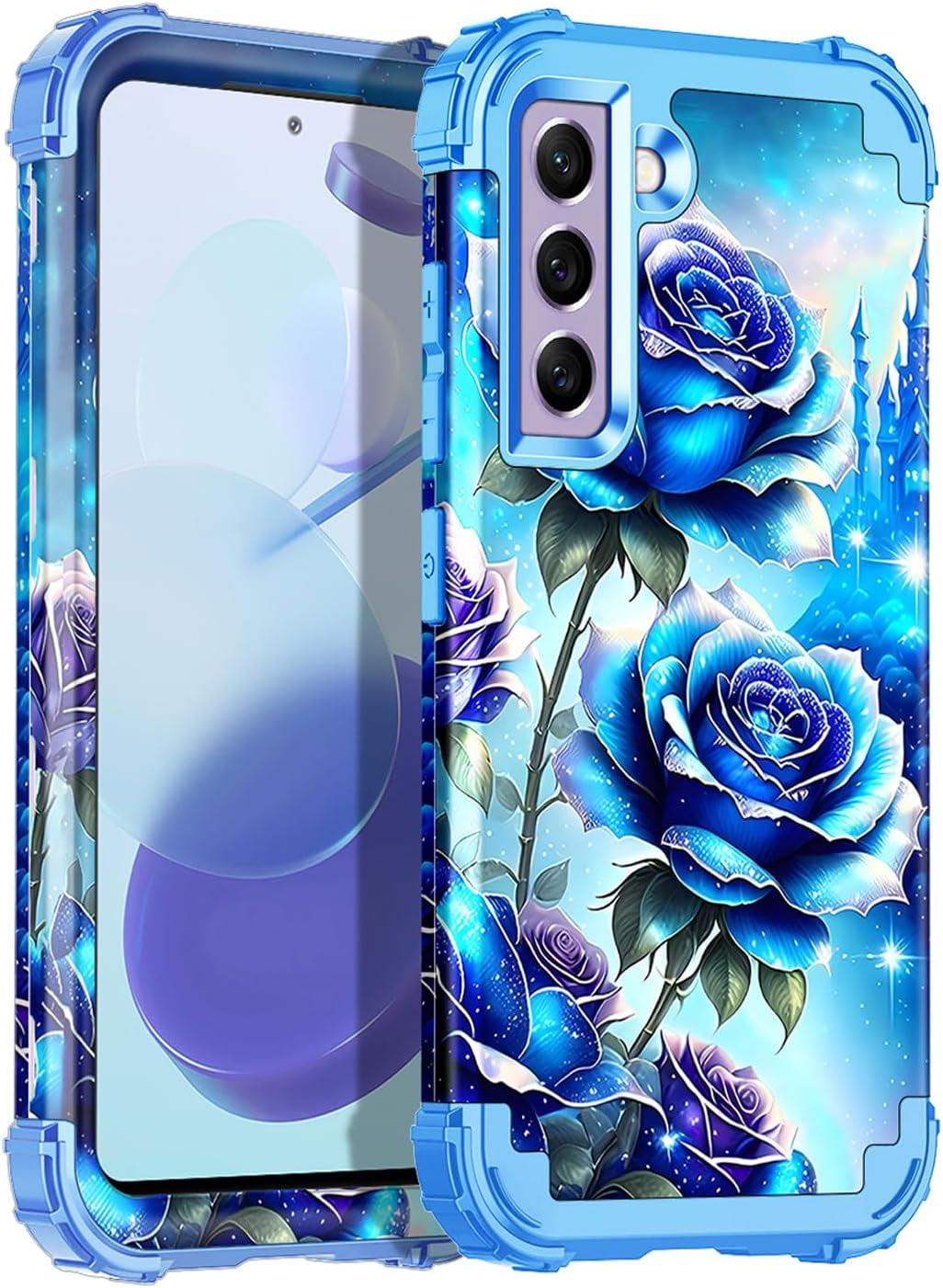 Casetego for Samsung Galaxy S21 FE 5G Case,Glow in The Dark Three Layer Heavy Duty Shockproof ...