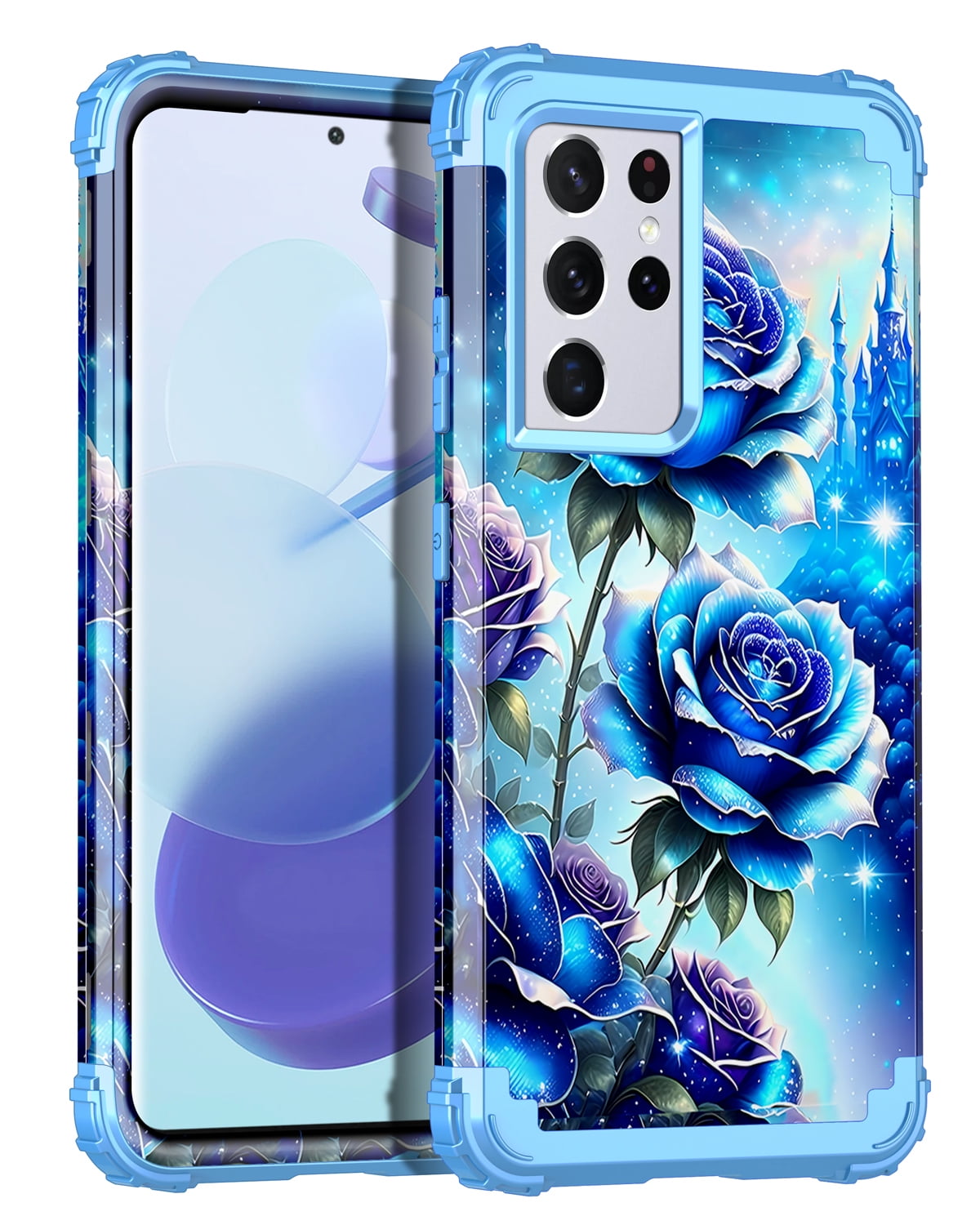 Casetego for Samsung Galaxy S21 Ultra 5G Case,Glow in The Dark Three Layer Heavy Duty Shockproof ...