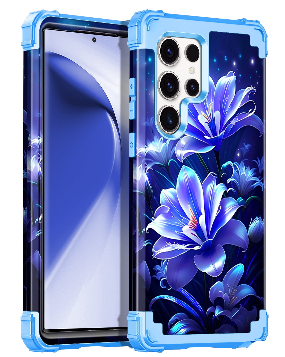 Casetego for Samsung Galaxy S22 Ultra 5G Case,Glow in The Dark Three Layer Heavy Duty Shockproof ...