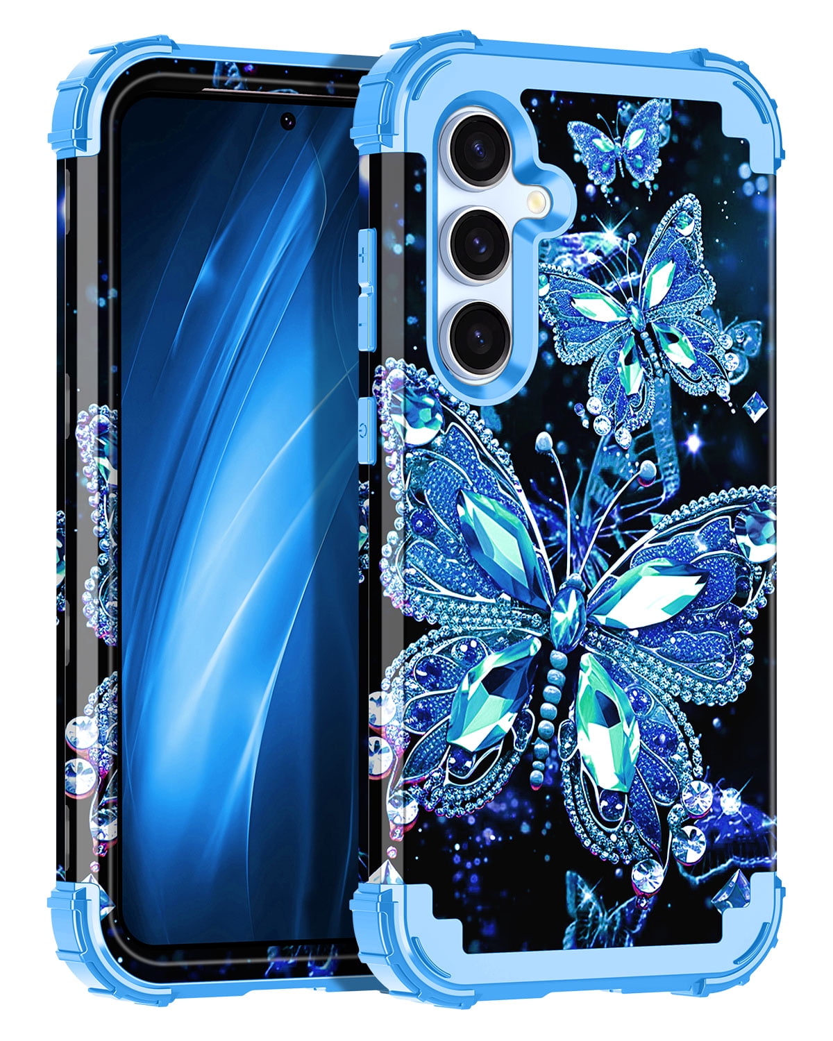 Casetego for Samsung Galaxy S25 Plus 5G Case,Glow in The Dark Three Layer Heavy Duty Sturdy ...