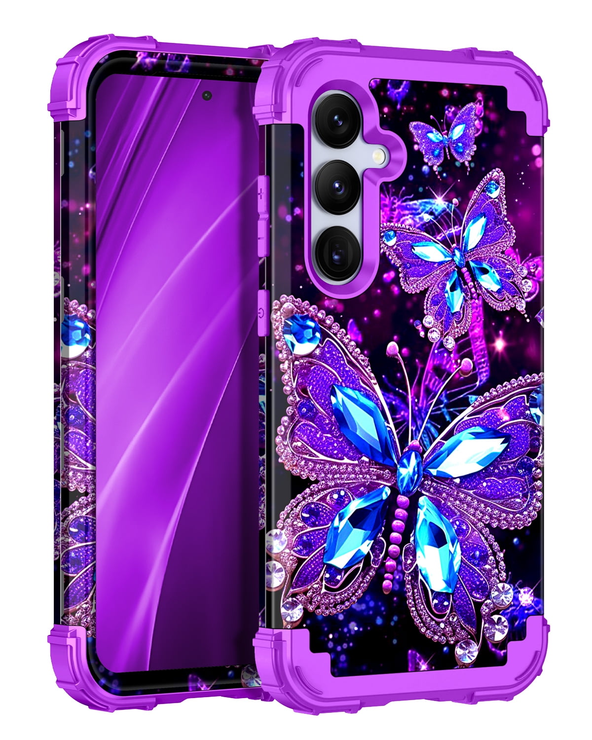 Casetego for Samsung Galaxy S25 Plus 5G Case,Glow in The Dark Three Layer Heavy Duty Sturdy ...