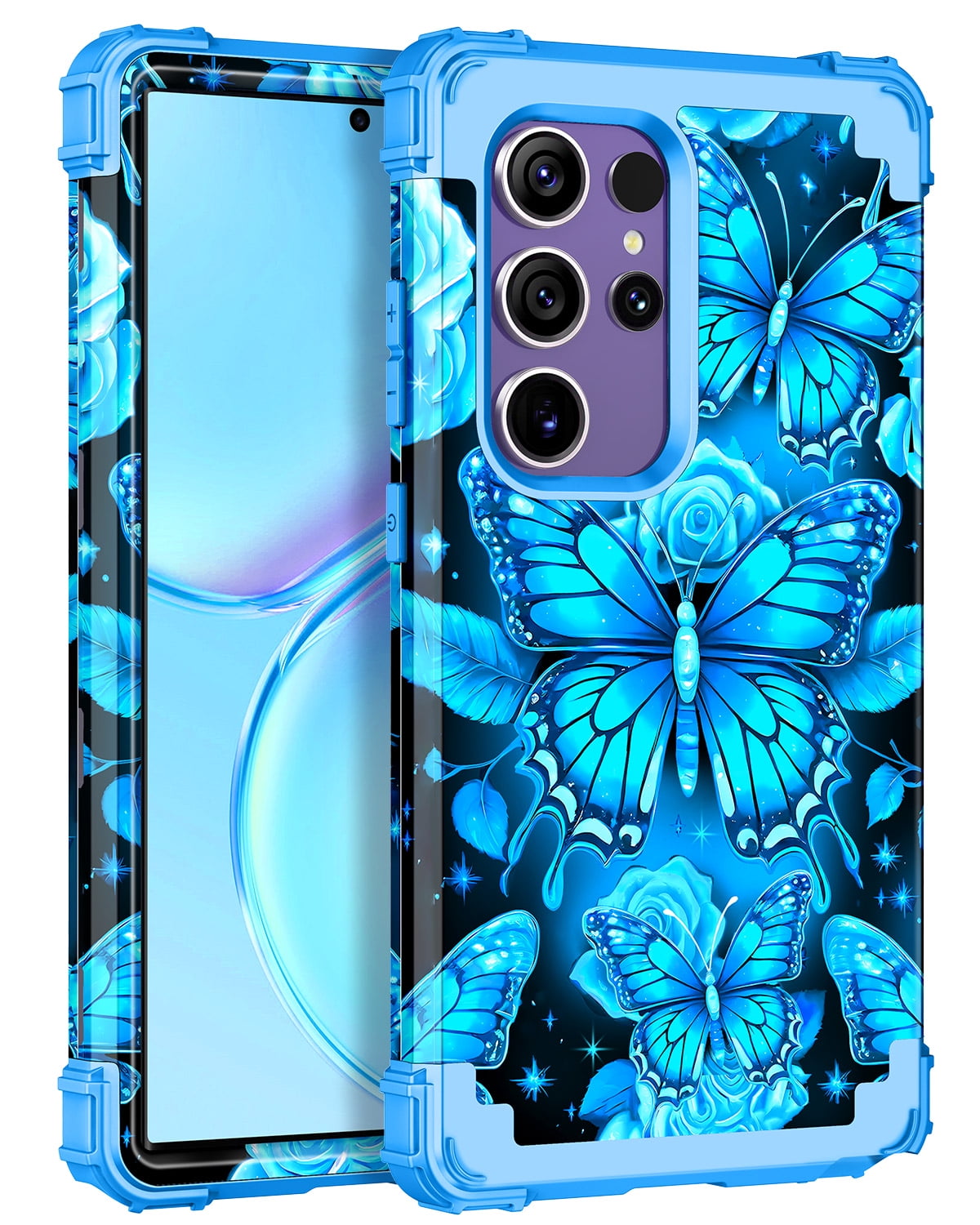 Casetego for Samsung Galaxy S25 Ultra 5G Case,Glow in The Dark Three Layer Heavy Duty Sturdy ...