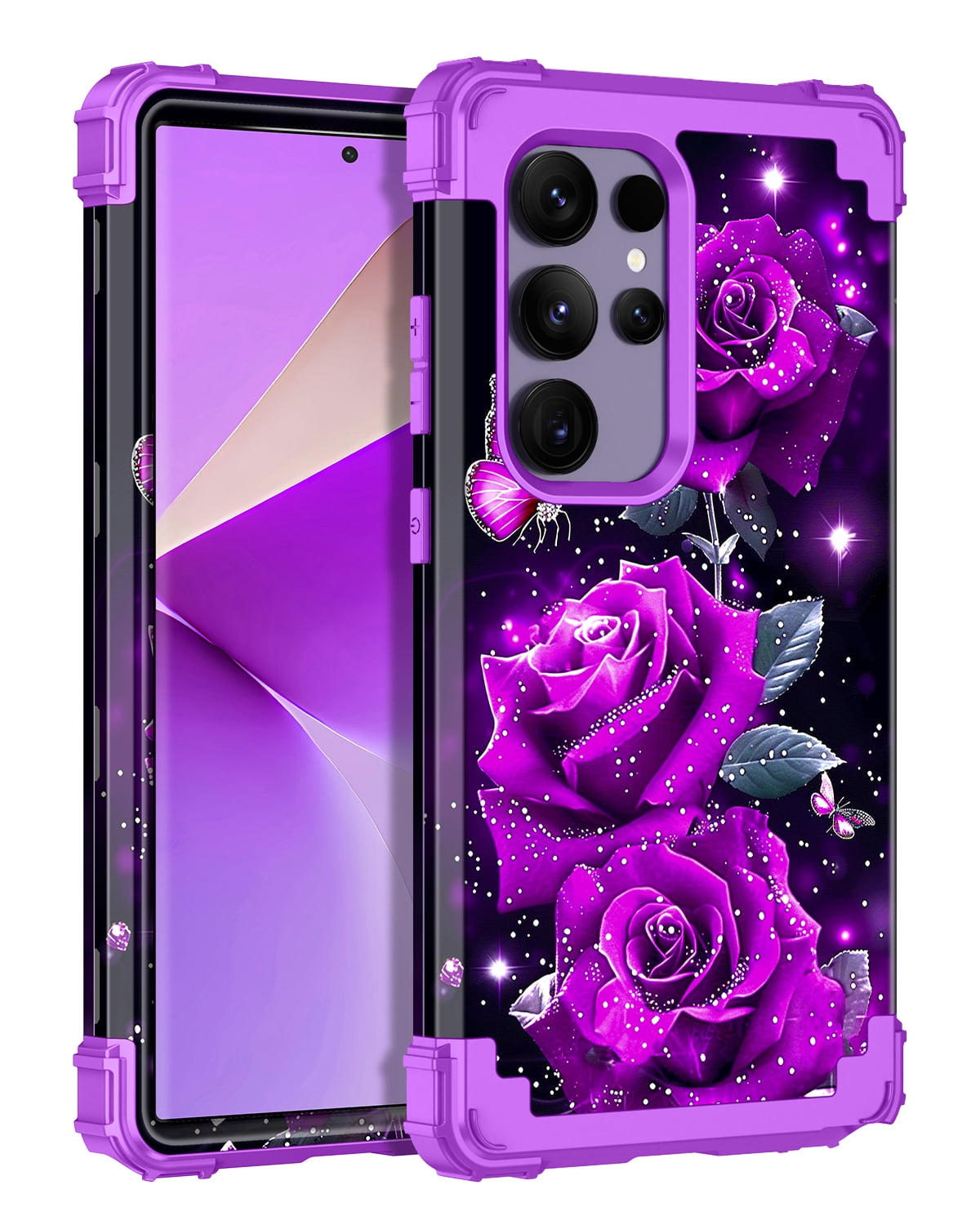 Casetego for Samsung Galaxy S25 Ultra 5G Case,Glow in The Dark Three Layer Heavy Duty Sturdy ...