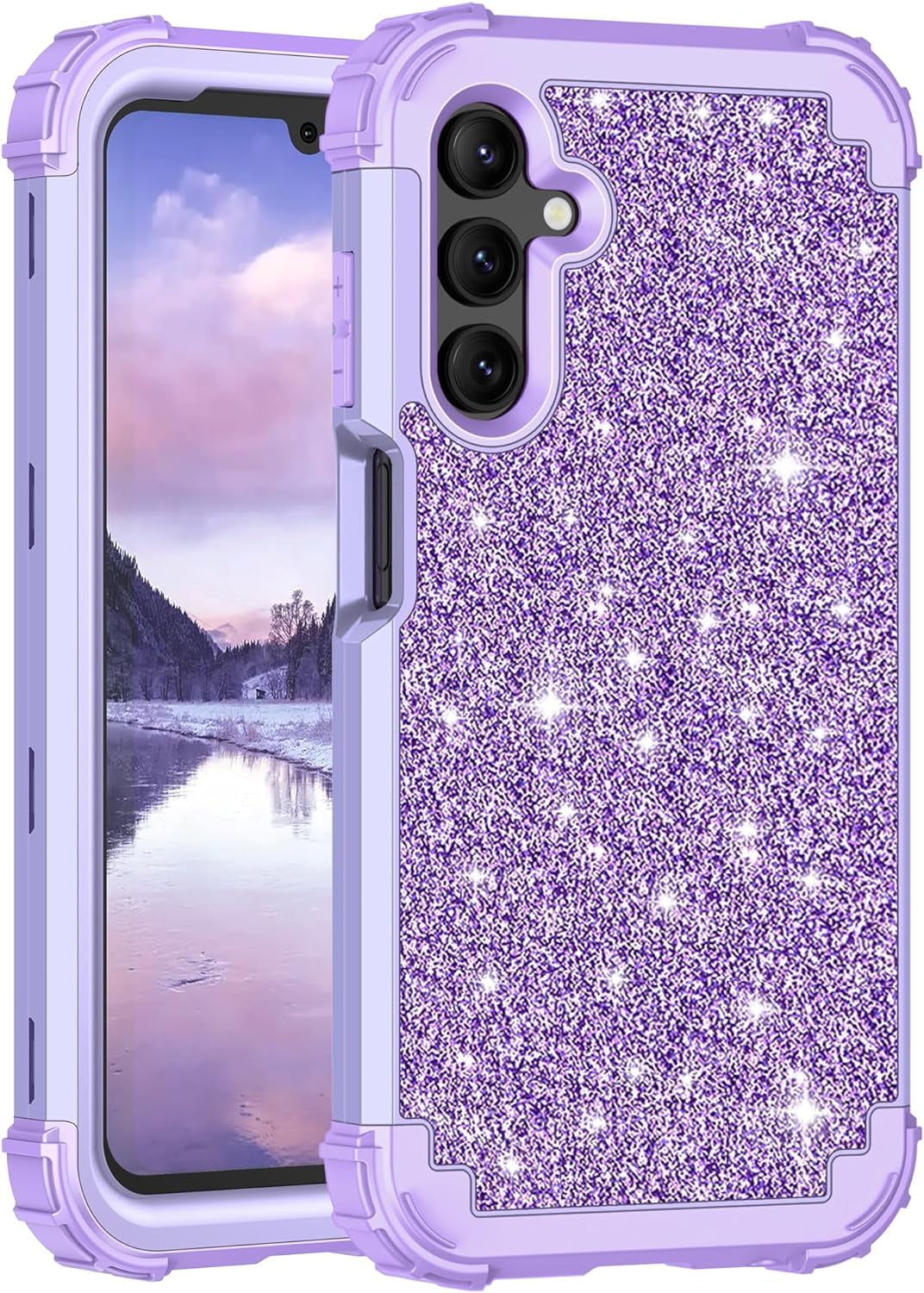 Casetego Glitter Sparkly Bling Shockproof Back Cover Cell Phone Case ...