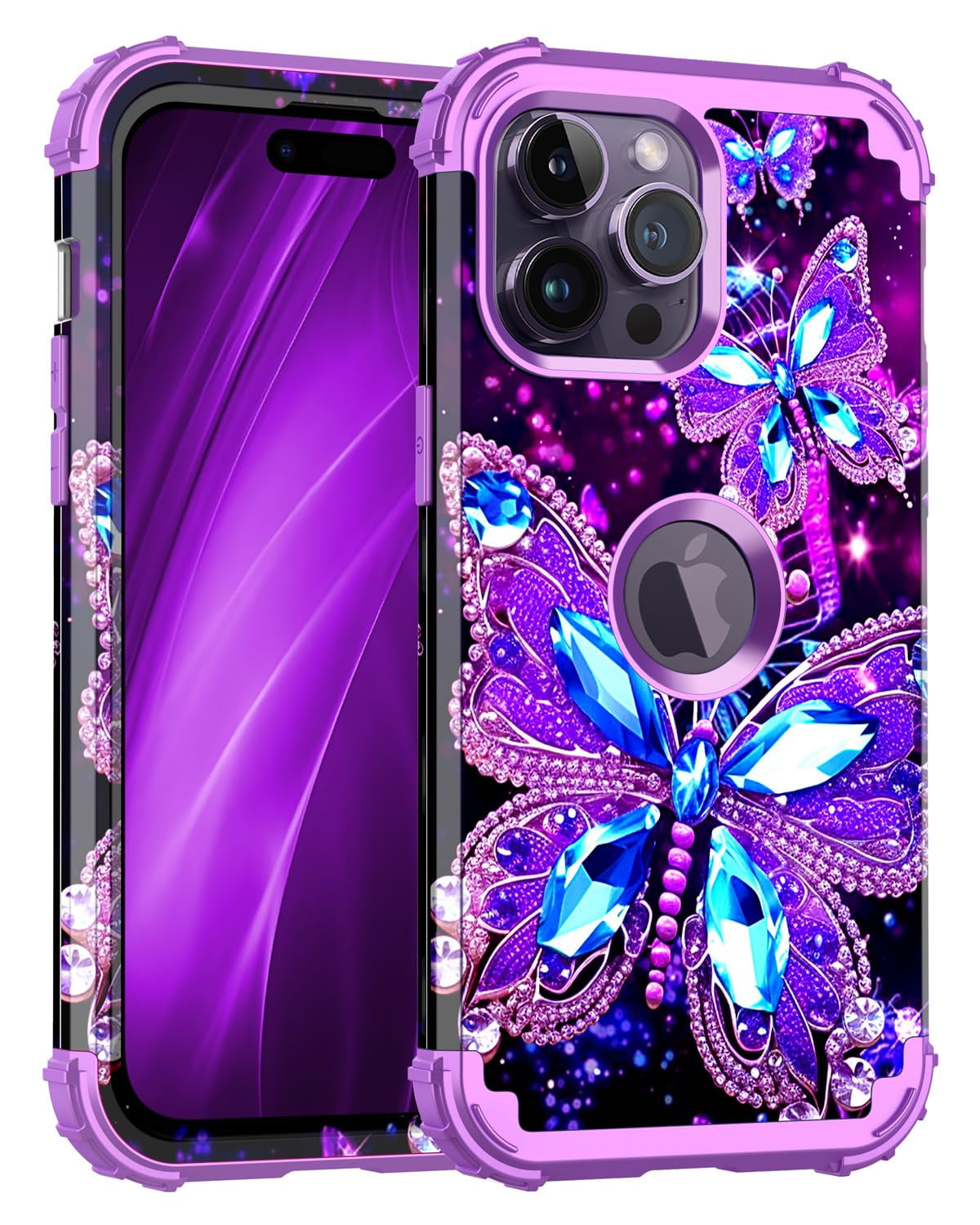 Casetego for iPhone 14 Pro Case,Glow in The Dark Three Layer Heavy Duty ...