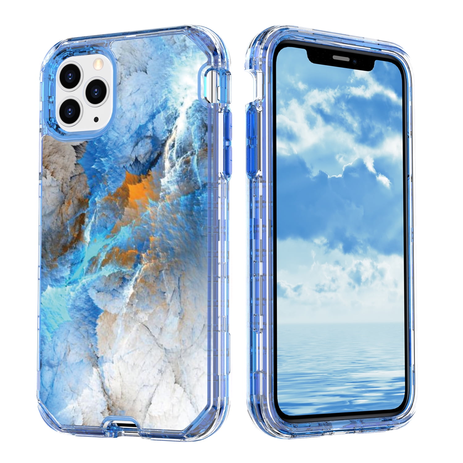 Casetego for iPhone 11 Pro Max Case,Shiny Bling Marble Full Body ...