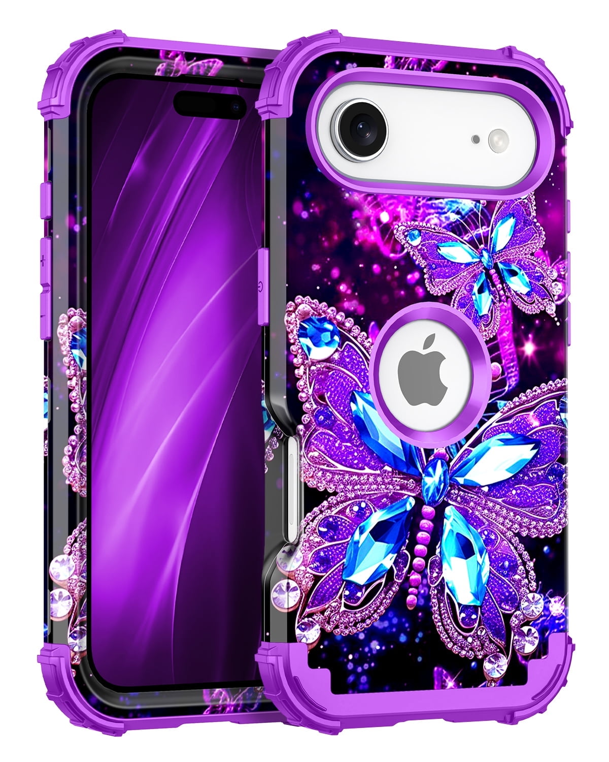 Casetego for iPhone Air 5G Case,Glow in The Dark Three Layer Heavy Duty ...