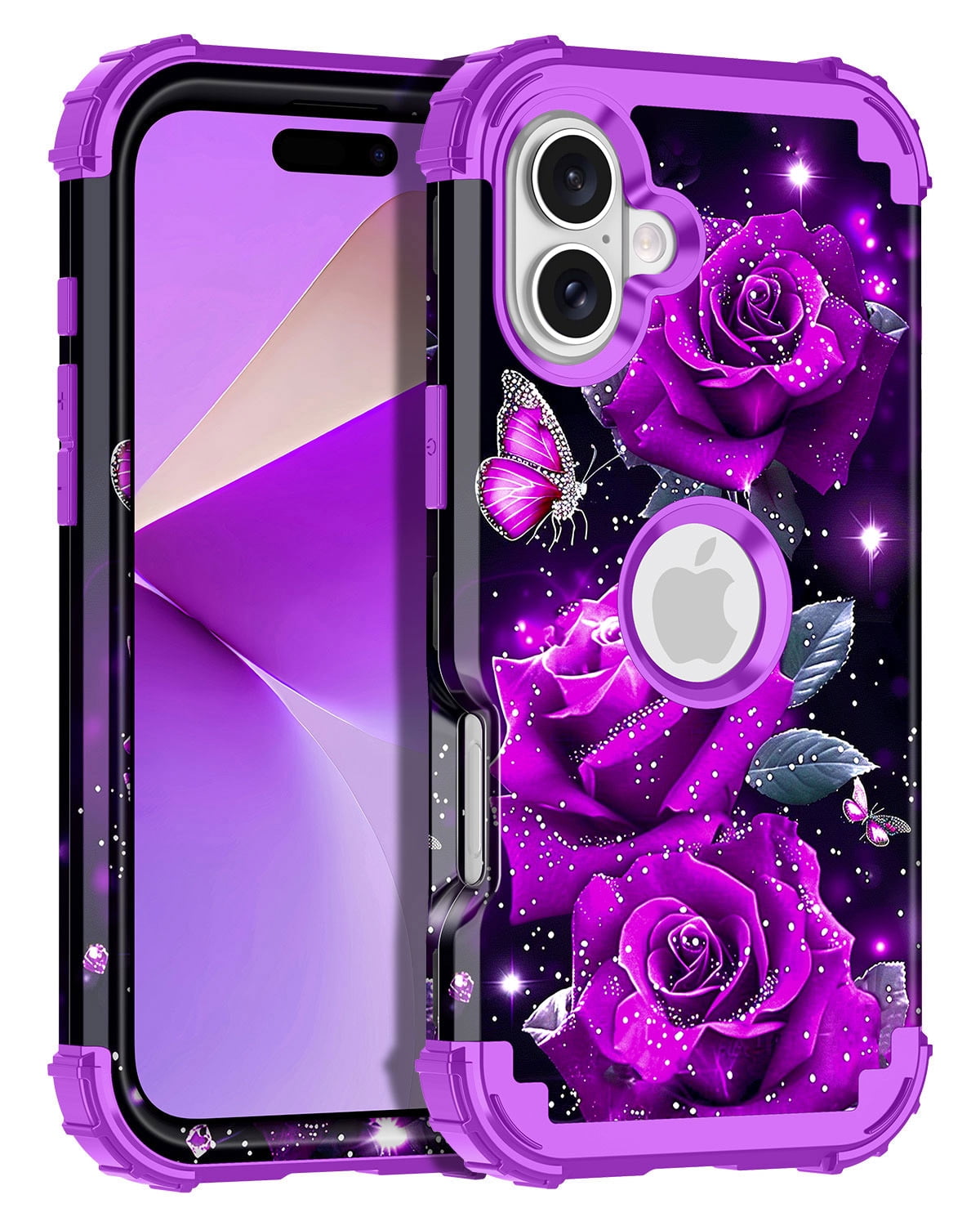 Casetego for iPhone 16 Plus Case,Glow in The Dark Three Layer Heavy ...