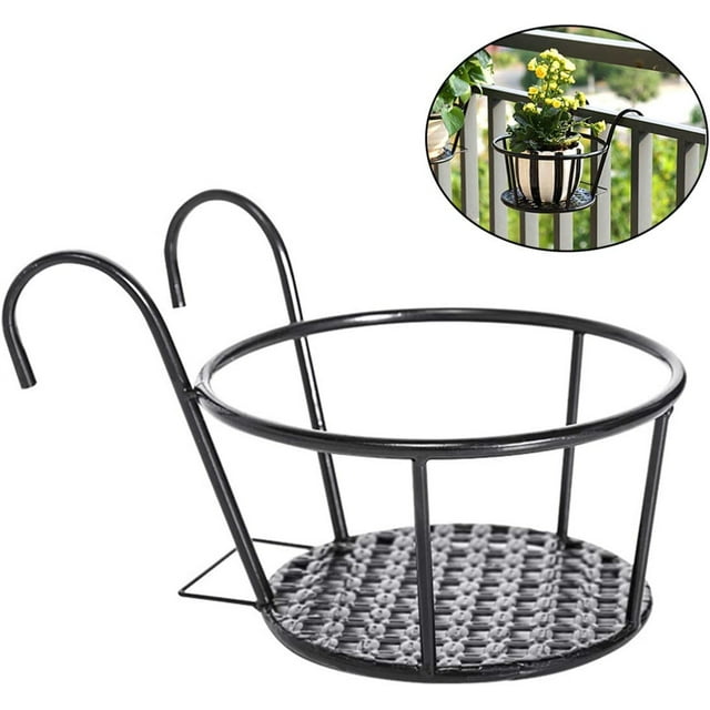 Casewin 1 Pack Hanging Railing Planters Outdoor Balcony Hanging ...
