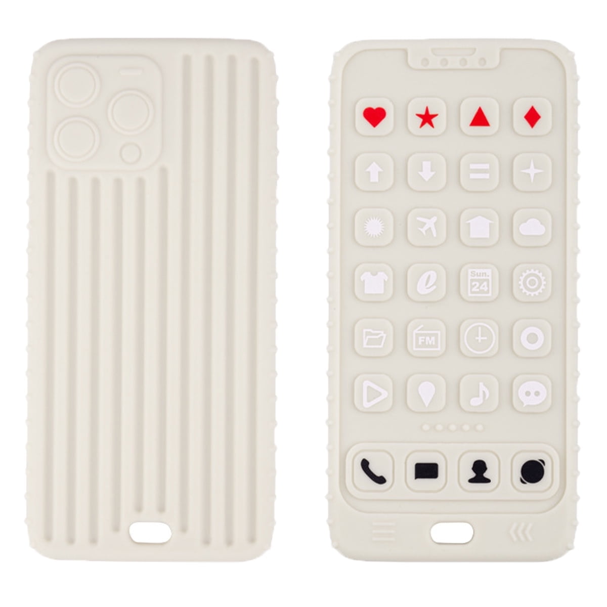 Casewin 1 Pack Silicone Teething Toys for Infant Toddlers Mobile Phone ...