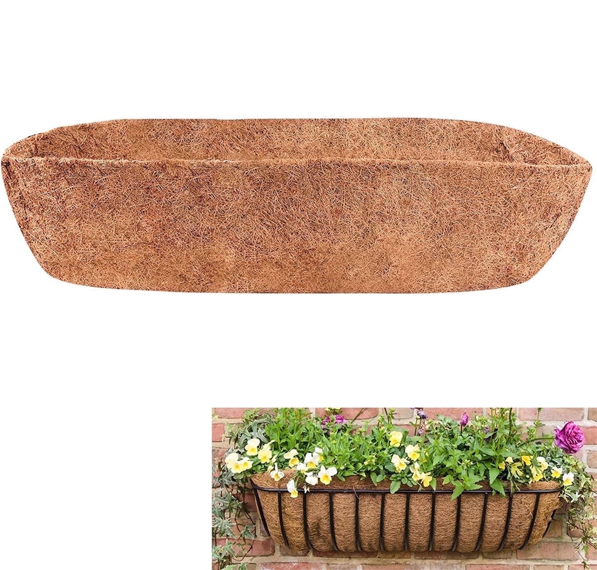 Casewin 1 Pack Trough Coco Liner, Fiber Replacement for Planters ...